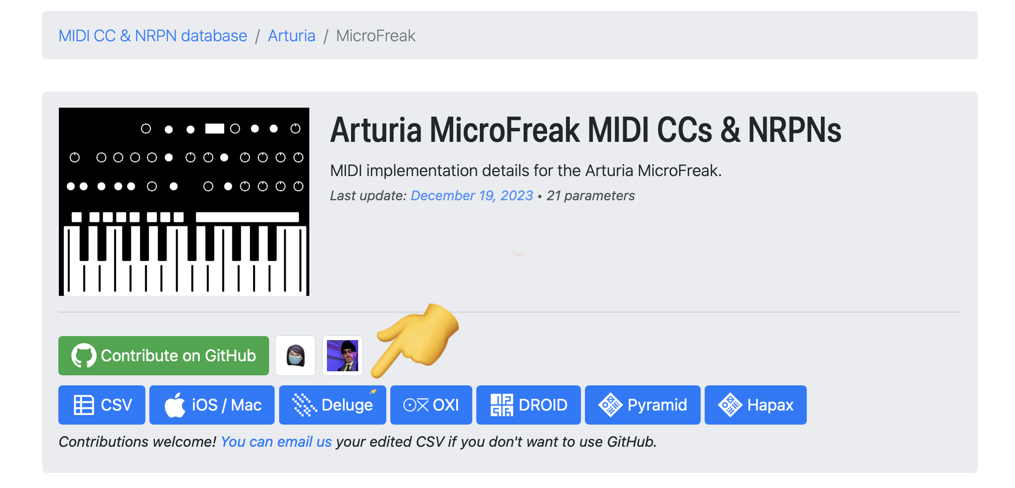 Adding support for the Synthstrom Deluge - MIDI CC and NRPN database